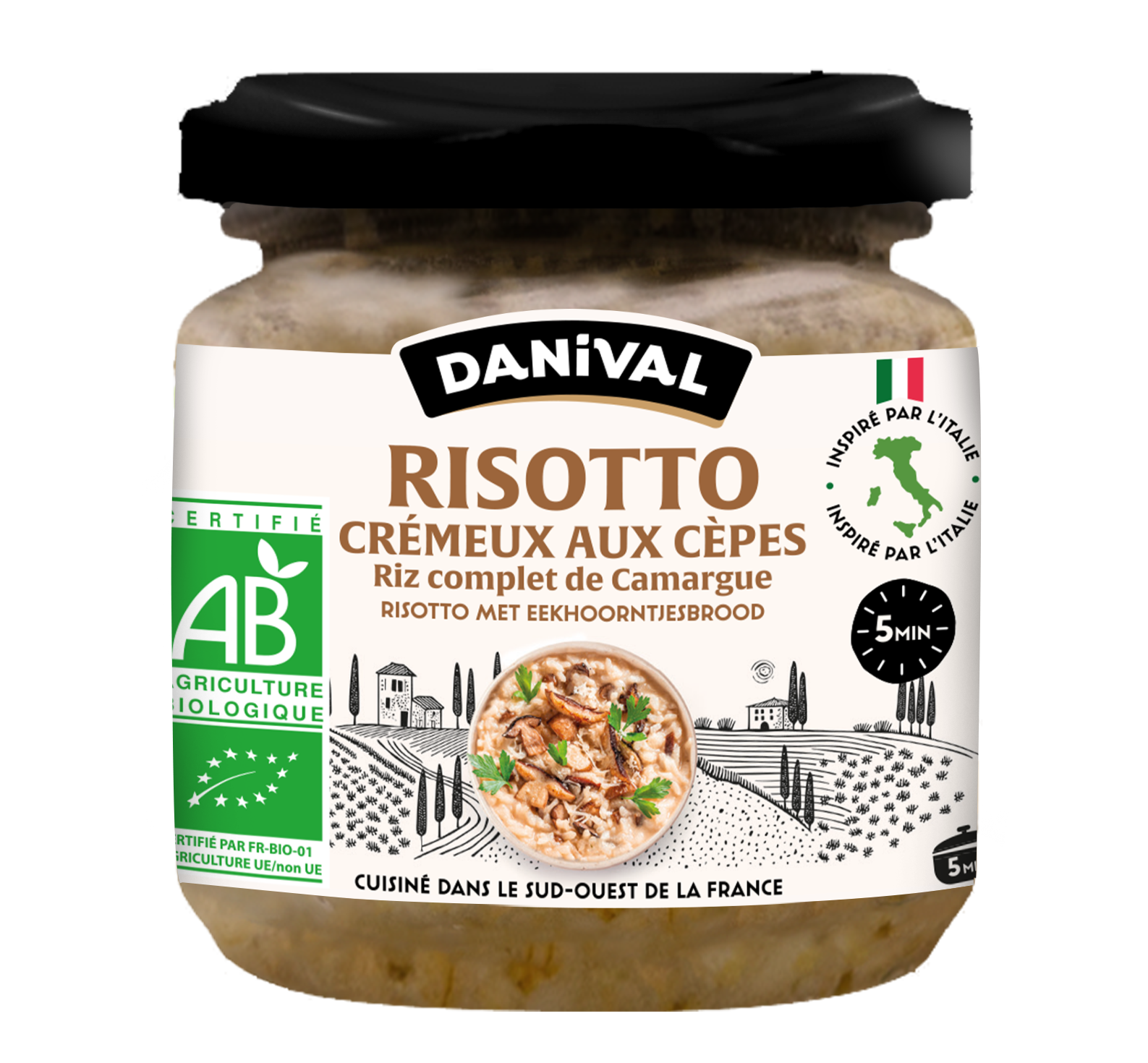 3032241 Risotto crémeux aux cèpes bio 320g - Danival