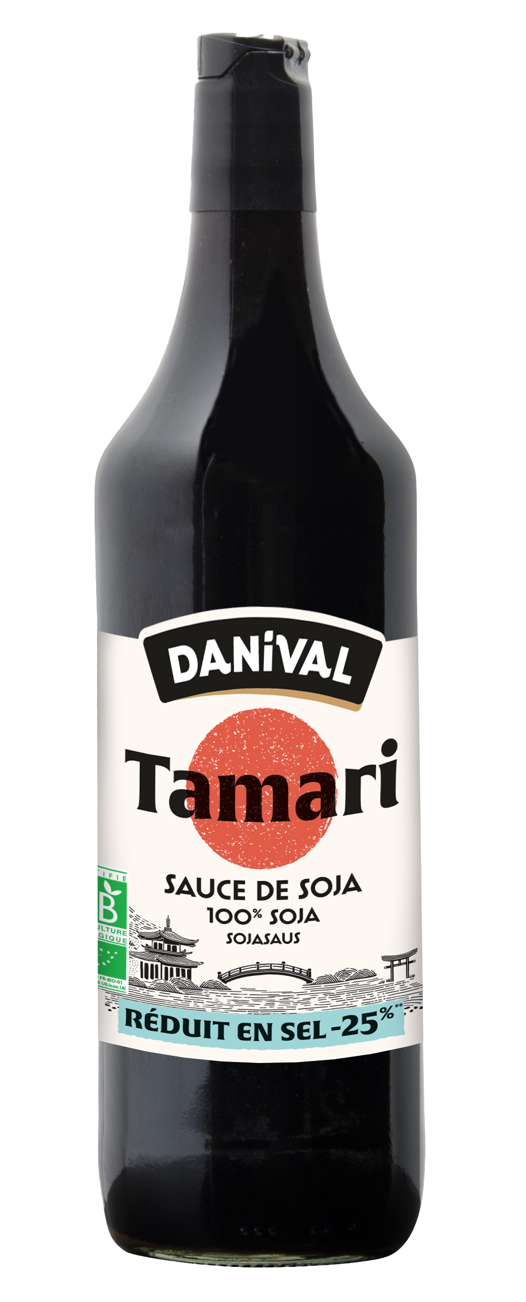 3032244 Tamari bio réduit en sel 1L - Danival