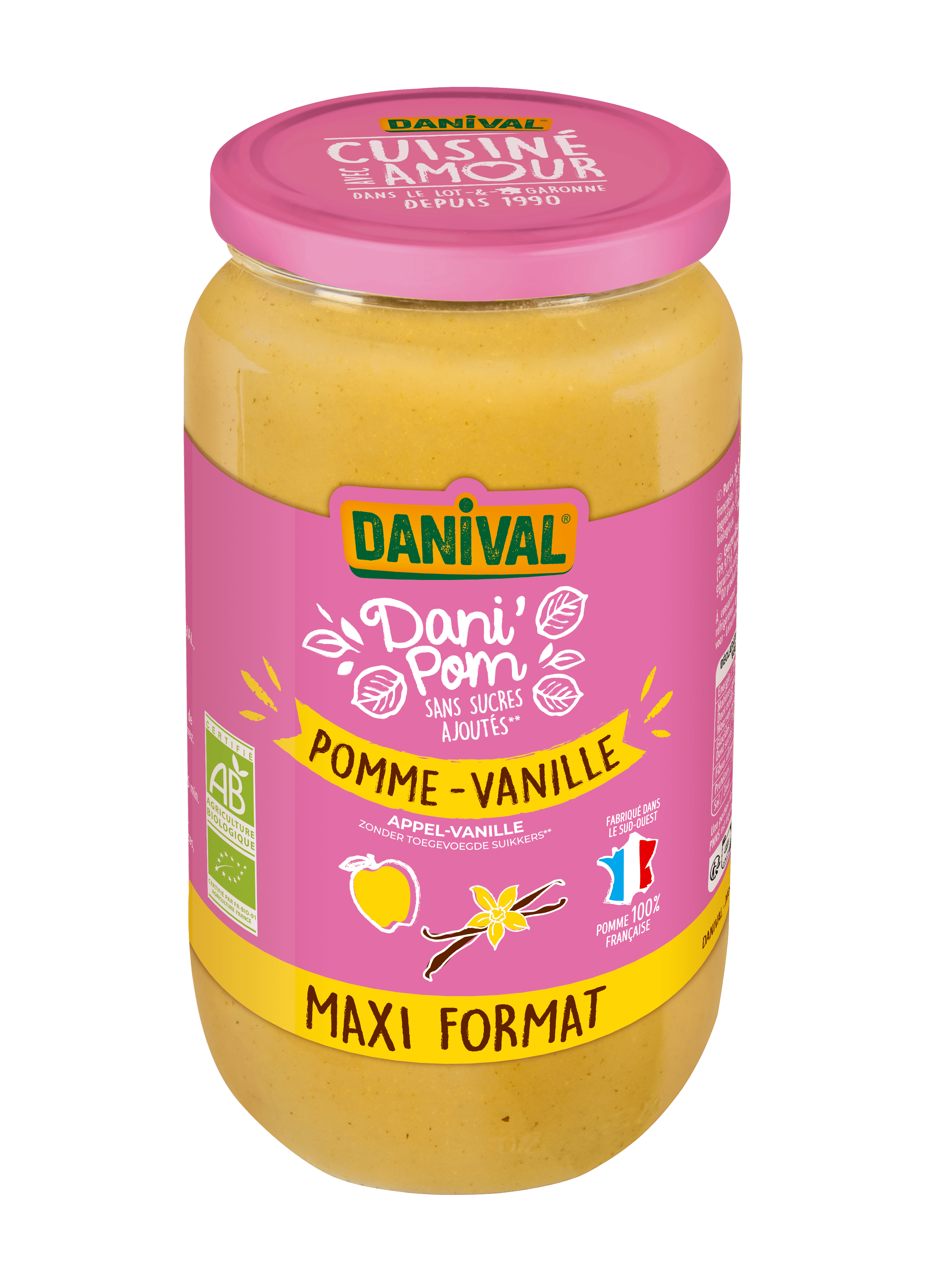 3035643 Dani'Pom Pomme & Vanille bio 1,05 kg - Danival